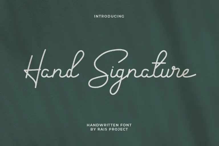 Hand Signature Font - FreeFontDL