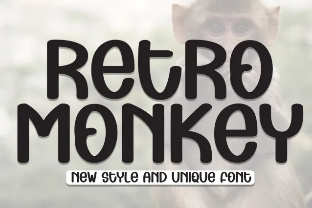 Retro Monkey Script Font - FreeFontDL
